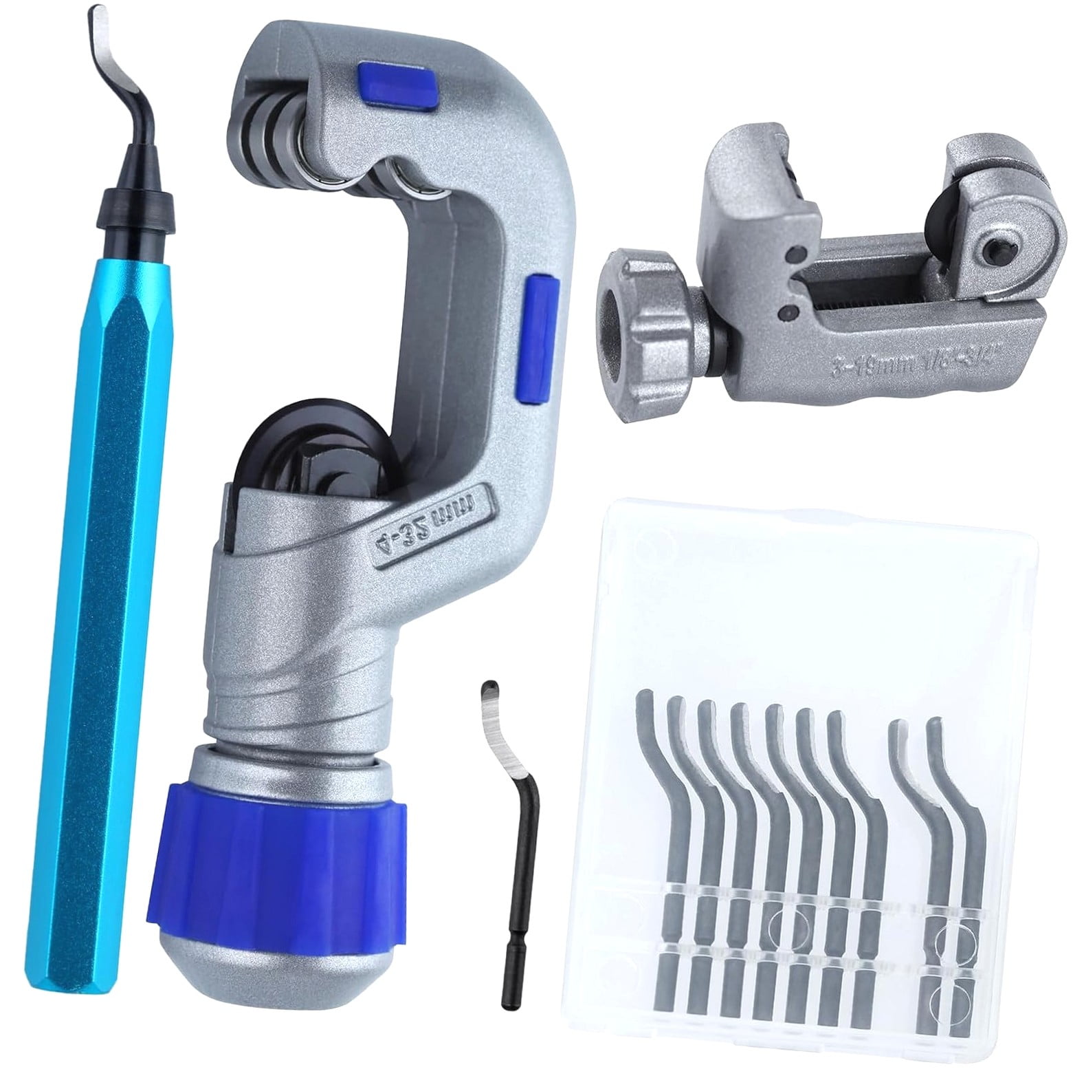 Highcool 3 Pieces Tubing Cutter Set Pipe Cutter Set Tube Cutter 3/10-1 ...