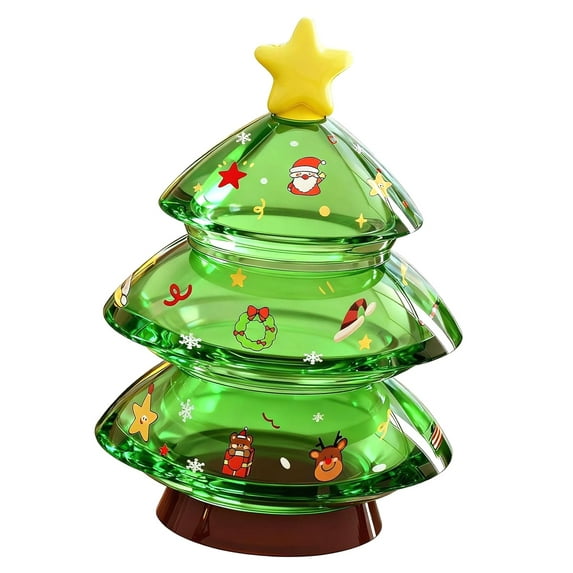 Highcool 3-Tier Stackable Christmas Tree Snack Tray, Holiday Party ...