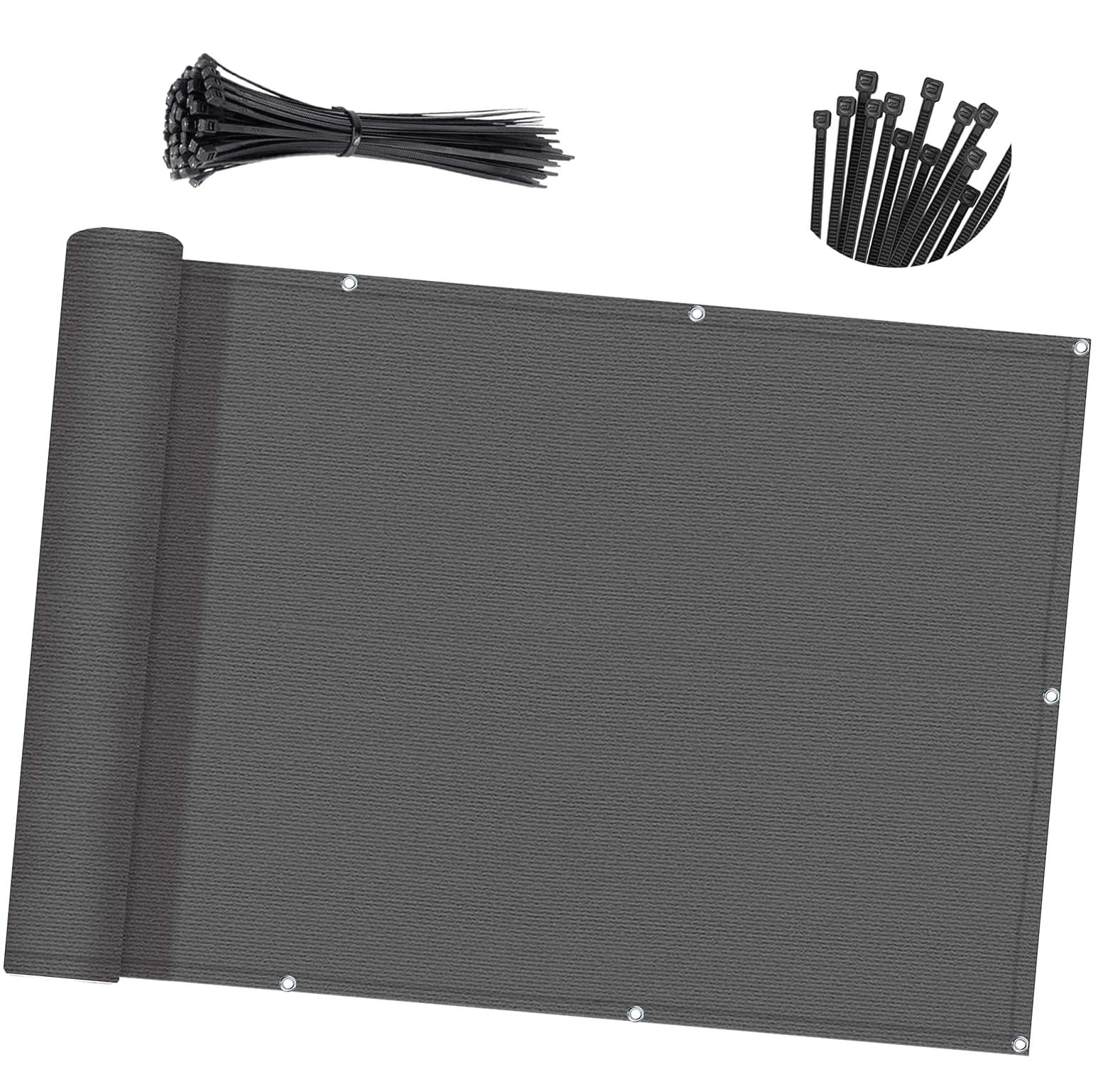 Highcool 3'x6' Dark Grey Balcony Privacy Screen Fence, Apartment ...