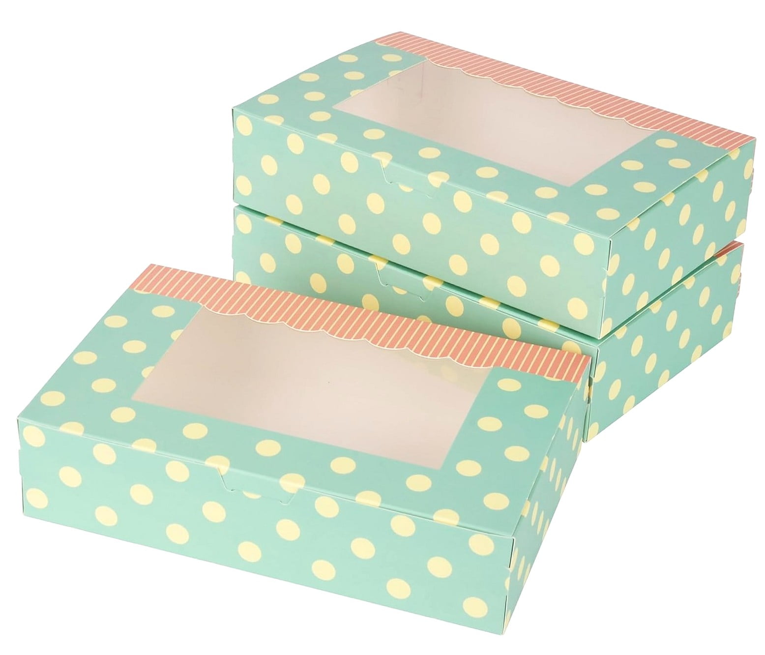 Highcool 30 Pack Cookie Boxes with Window, 8.5x5.5x2 Inches Bakery ...