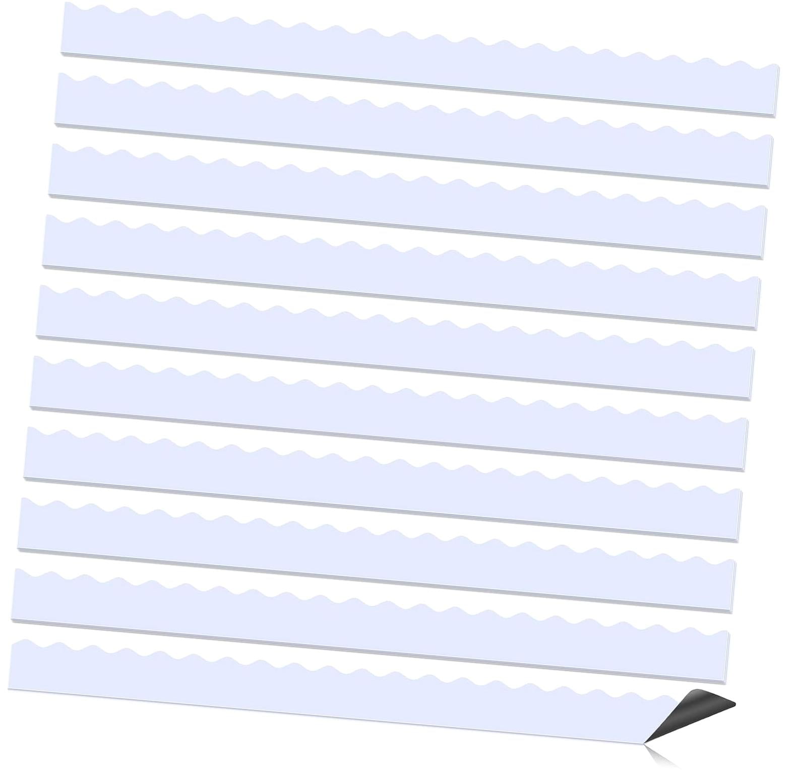 Highcool 30 Pcs Magnetic Edges for Classroom Whiteboard - Light Blue ...