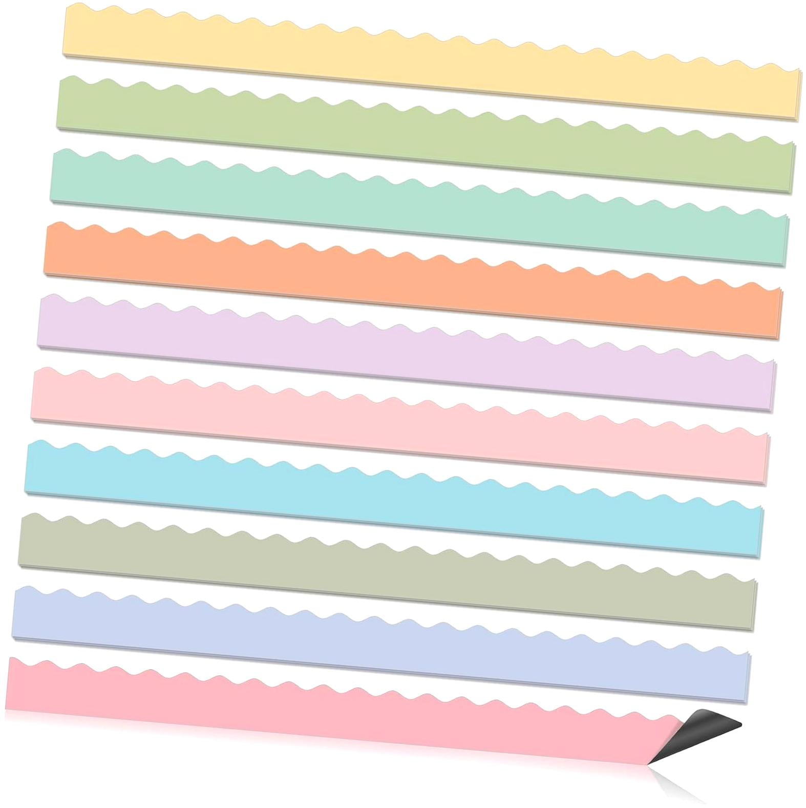 Highcool 30 Piece Magnetic Borders for Classroom Whiteboard - Pastel ...