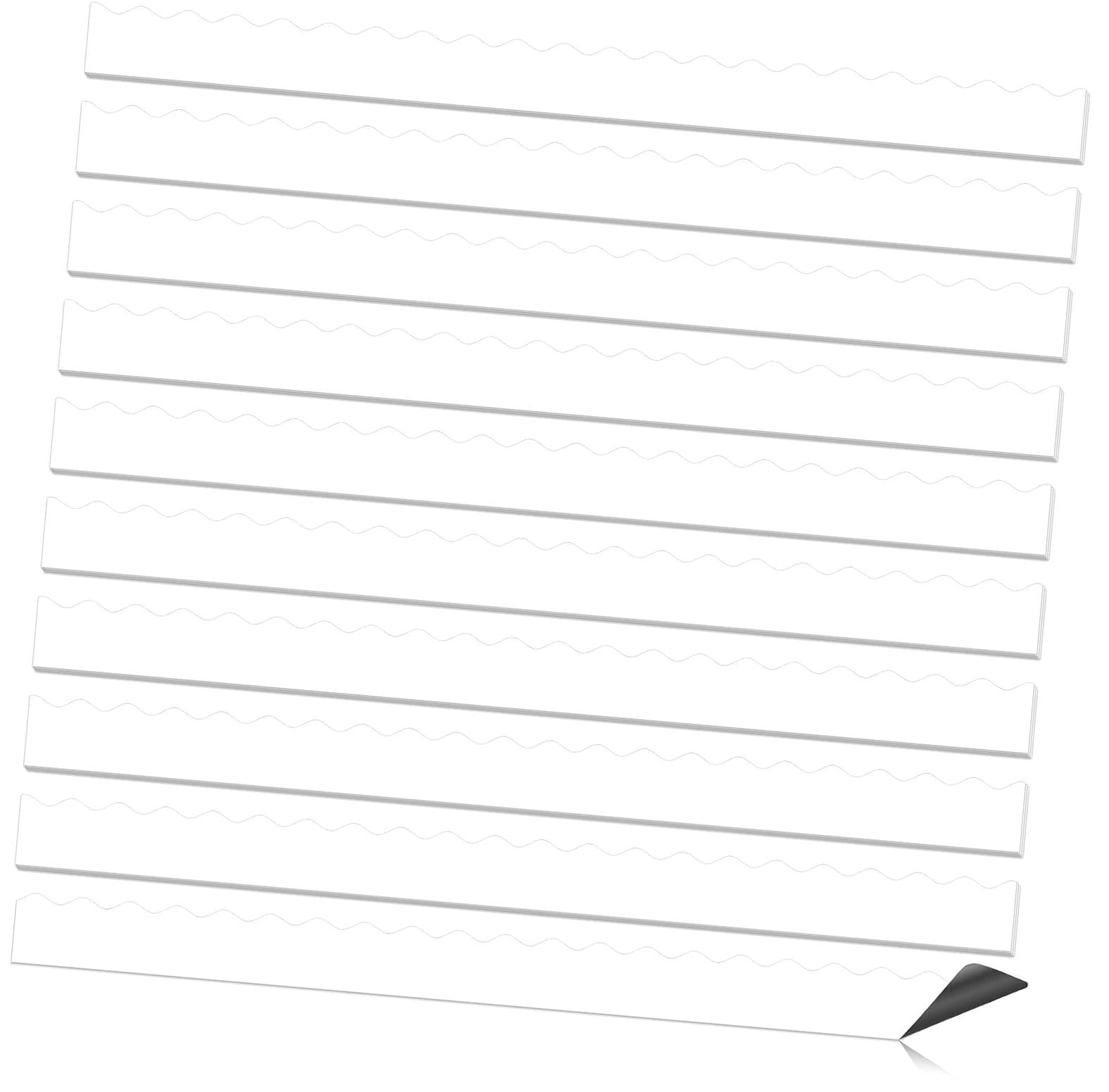 Highcool 30 Piece Magnetic Borders for Classroom Whiteboard - White ...