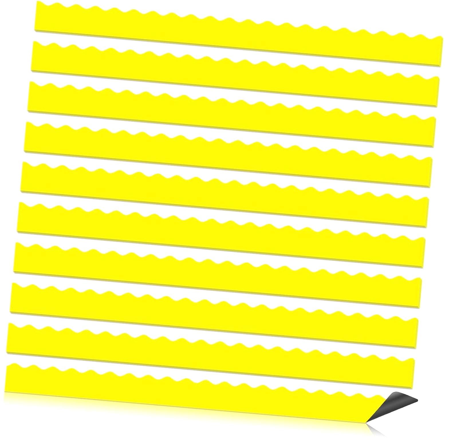 Highcool 30 Piece Magnetic Borders for Classroom Whiteboard - Yellow ...