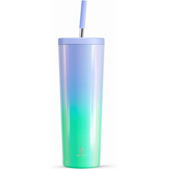 Highcool 30 oz Insulated Tumbler with Lid and Straw, Steel Vacuum ...