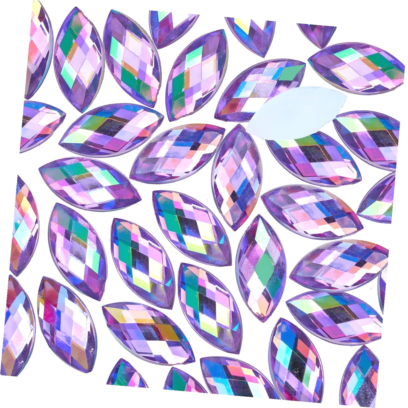 Highcool 300 Pcs AB Large Rhinestones,15x7MM Big Rhinestones for ...