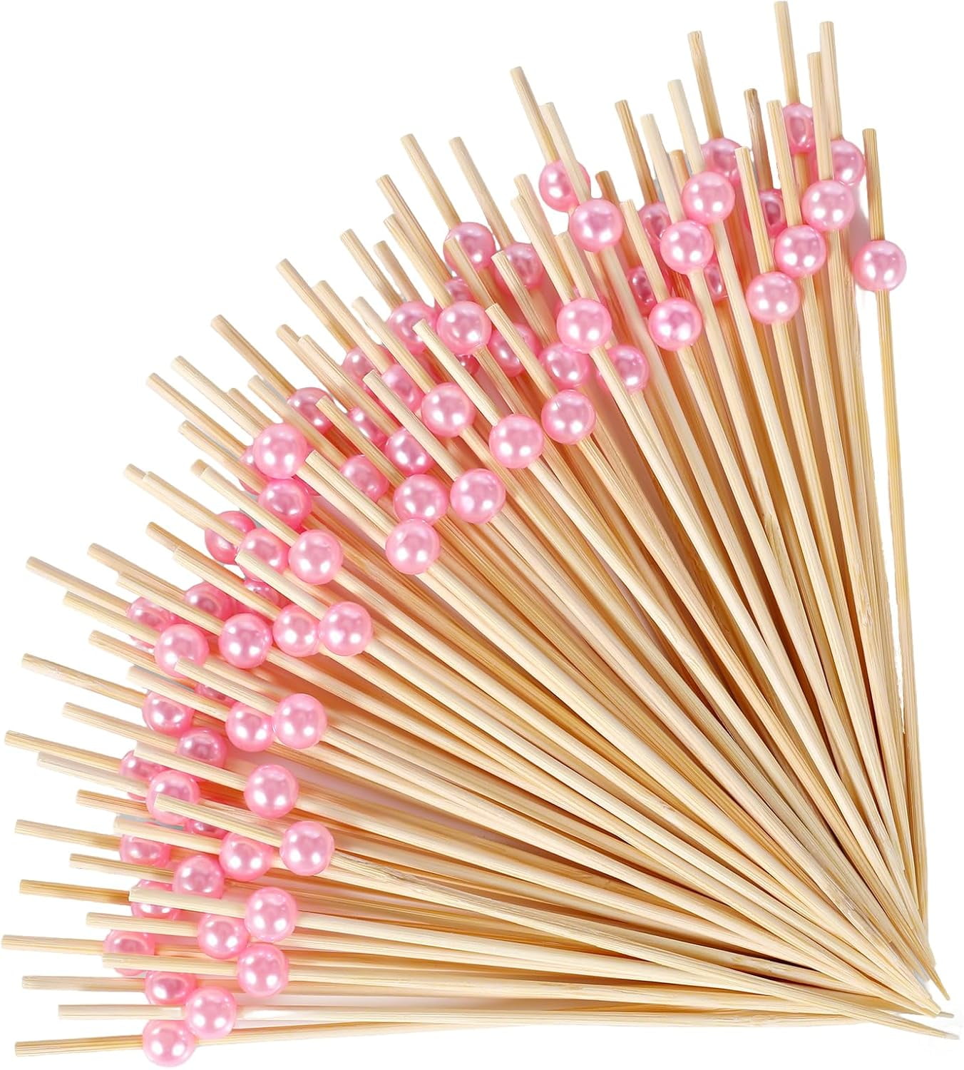 Highcool [300 Pcs] Cotail Ps Toothps for s - 4.7 in Pink Pearl Cotail ...