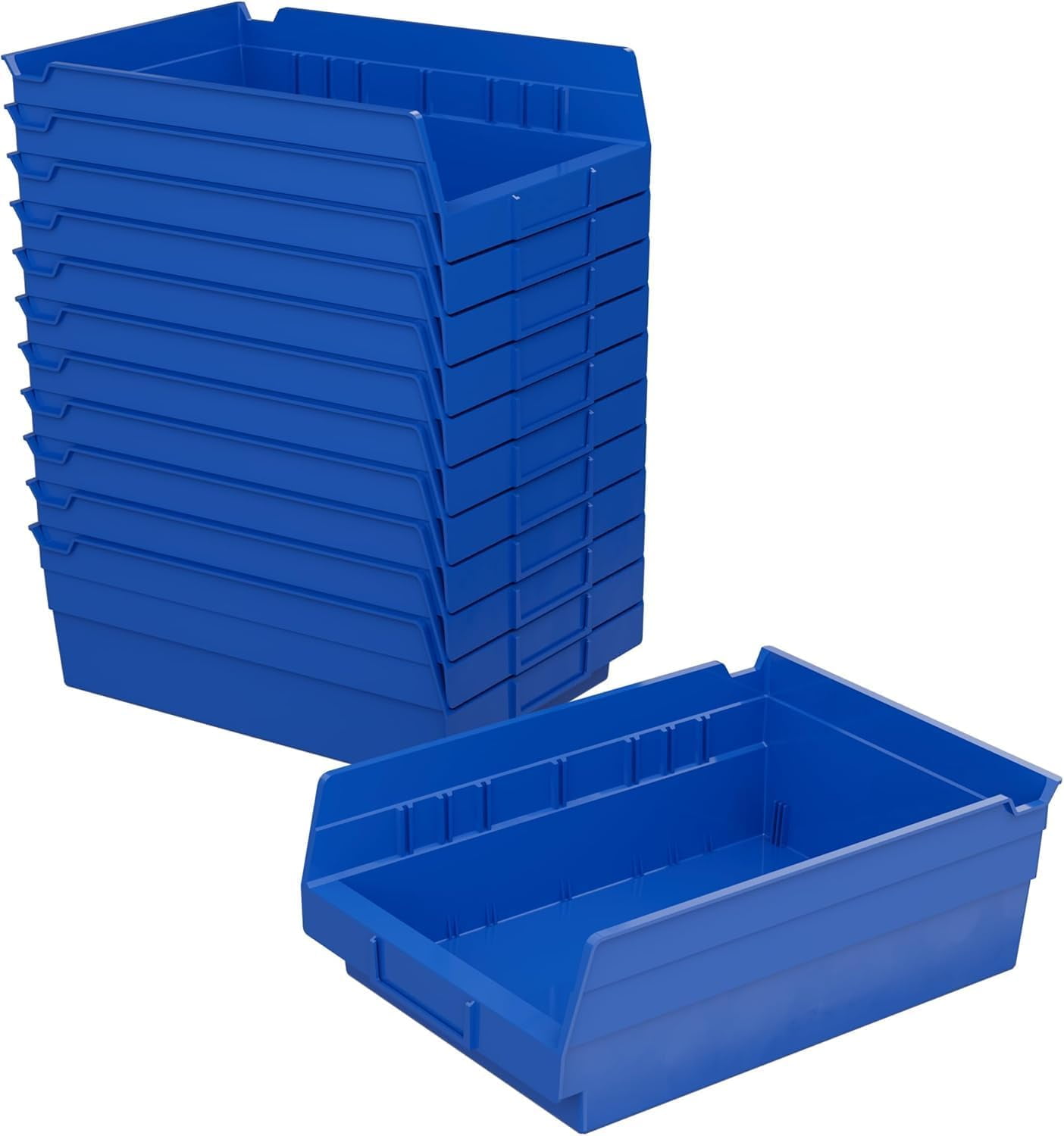 Highcool 30150 Plast Shelf Bins, Heavy Duty Storage Bins for Garage ...