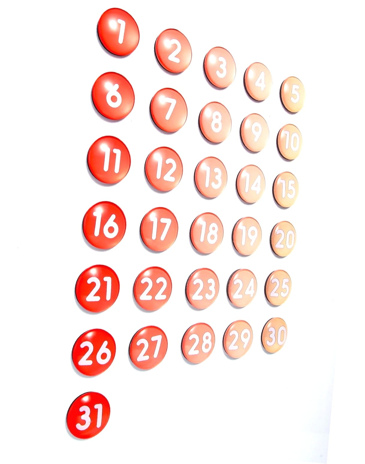 Highcool 31 Large Calendar Numbers, Colored Calendar Magnets for ...