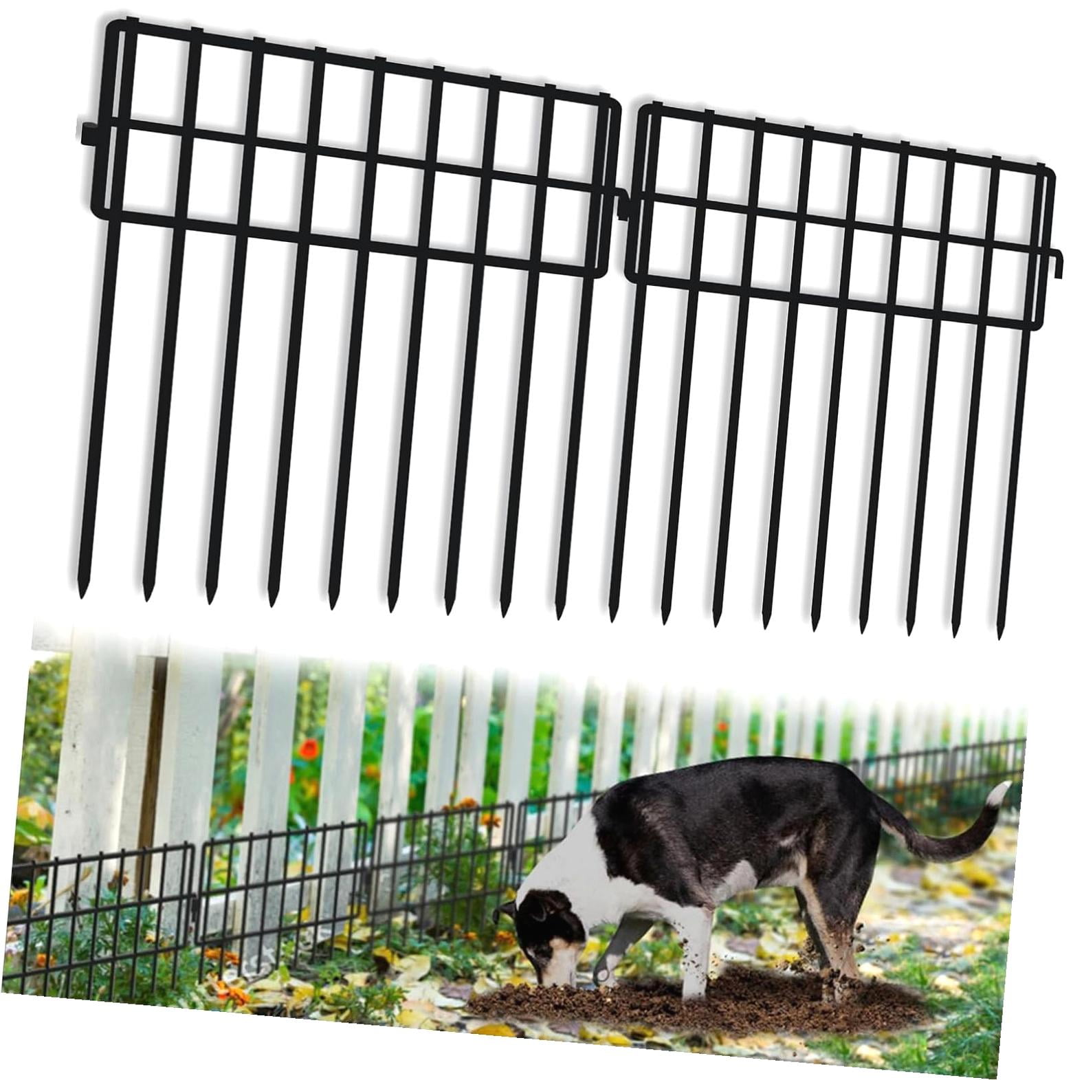 Highcool 32 Panels Animal Barrier Fence No Dig, 32ft(L) X 13in(H) 1.2in ...