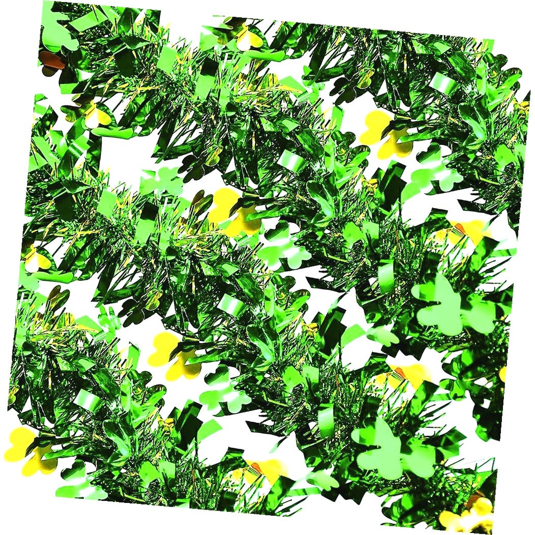Highcool 33 Ft Tinsel Garland with Orange Pumpkin Spider Bat Glitter ...