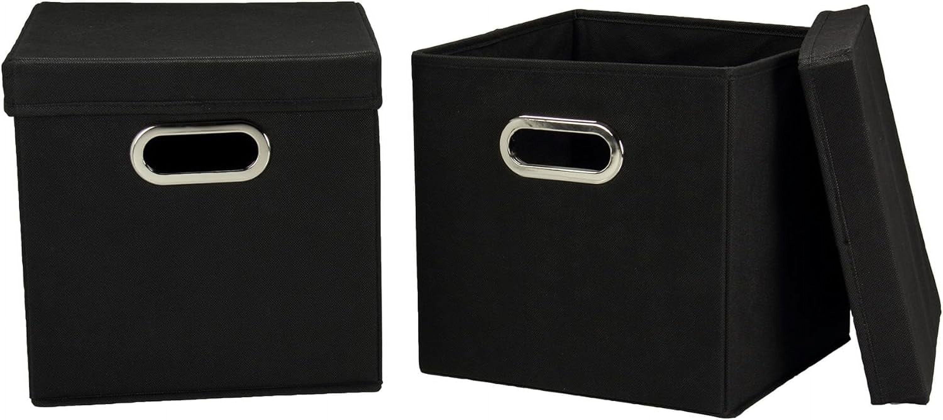 Highcool 34-1 Decorative Storage Cube Set with Removable Lids | Black ...