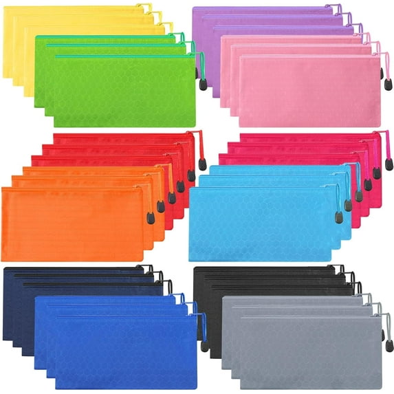 Highcool 36 Pcs Pencil Pouch Bulk, Zipper Pencil Case, Multicolor ...