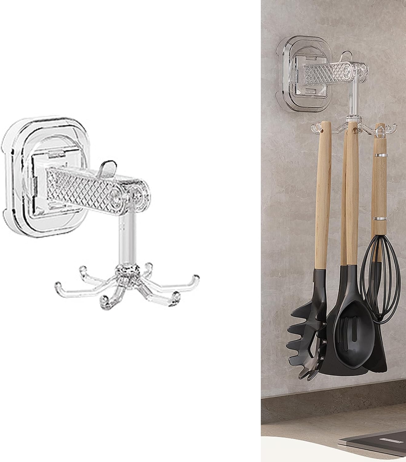 Highcool 360 °Rotation Utility Hooks with Sucker, Under Cabinet en Hook ...