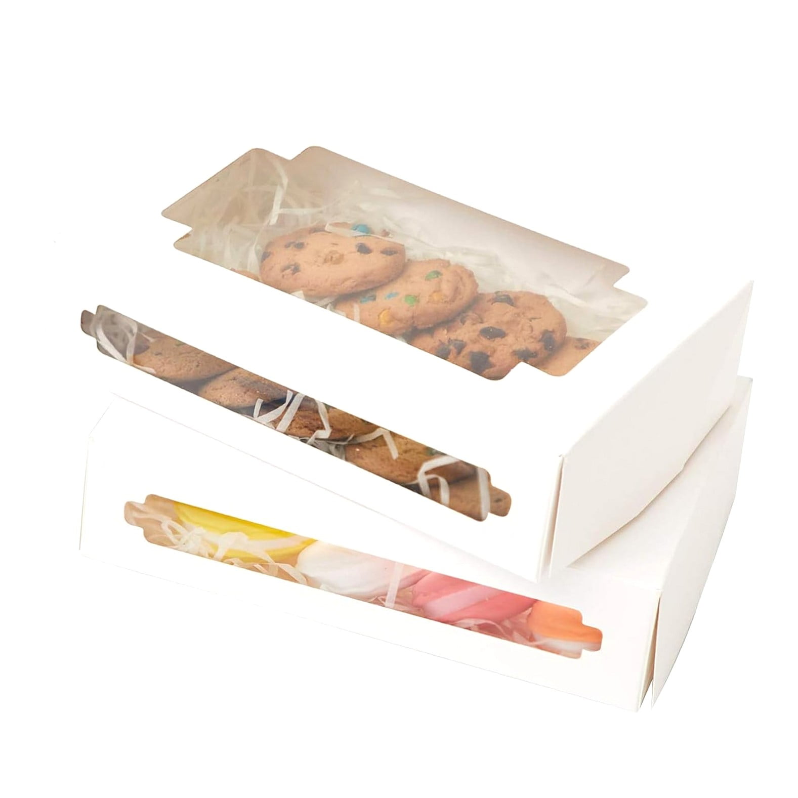 Highcool 36Packs Auto-Folding Cookie Boxes for Gifting 8x5.3x2 inch ...