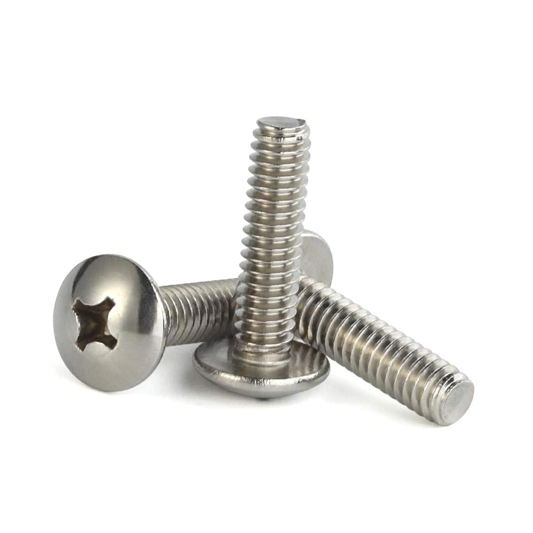 Highcool #4-40 x 1/2" Truss Machine Screws, Full Thread, 18-8 Stainless ...