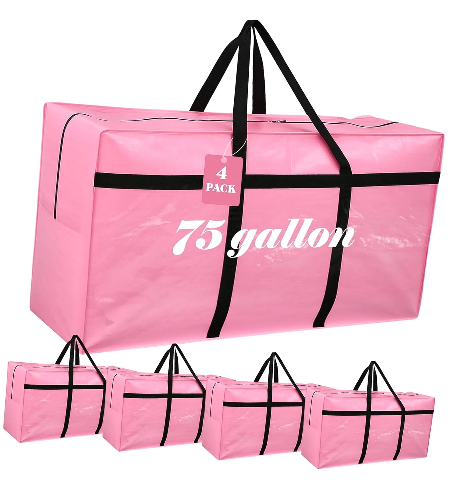 Highcool 4 Pack Extra Large Storage Bags XXL Bag with Zipper Handle Big ...