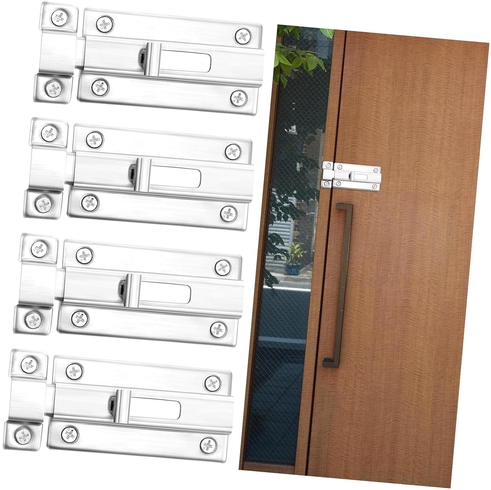 Highcool 4 Pcs Barrel Bolt, Slide Bolt 4 Inches Slide Lock, Steel ...