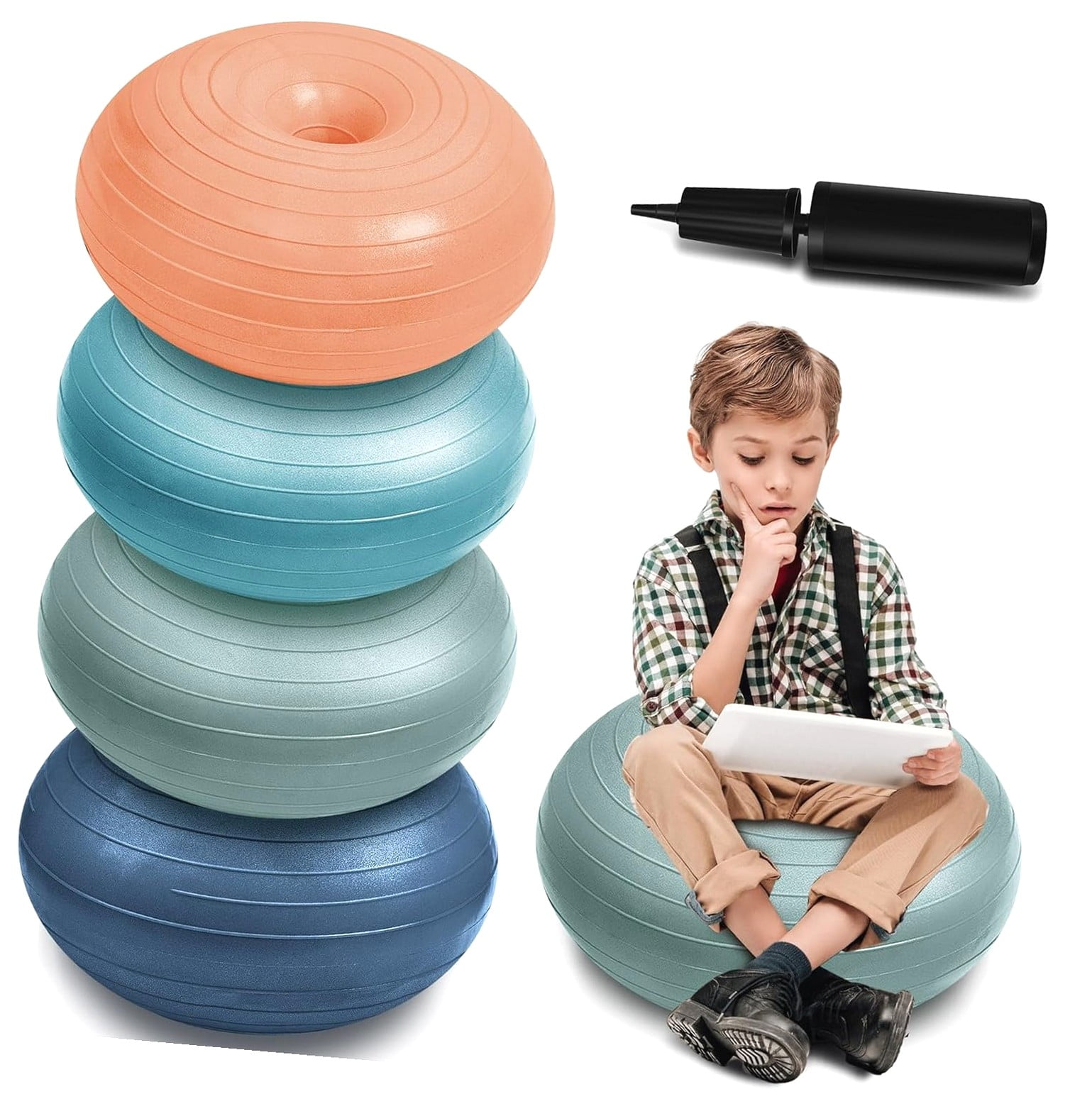 Highcool 4 Pcs Flexible Seating for Classroom Elementary 20 Inch Chair ...