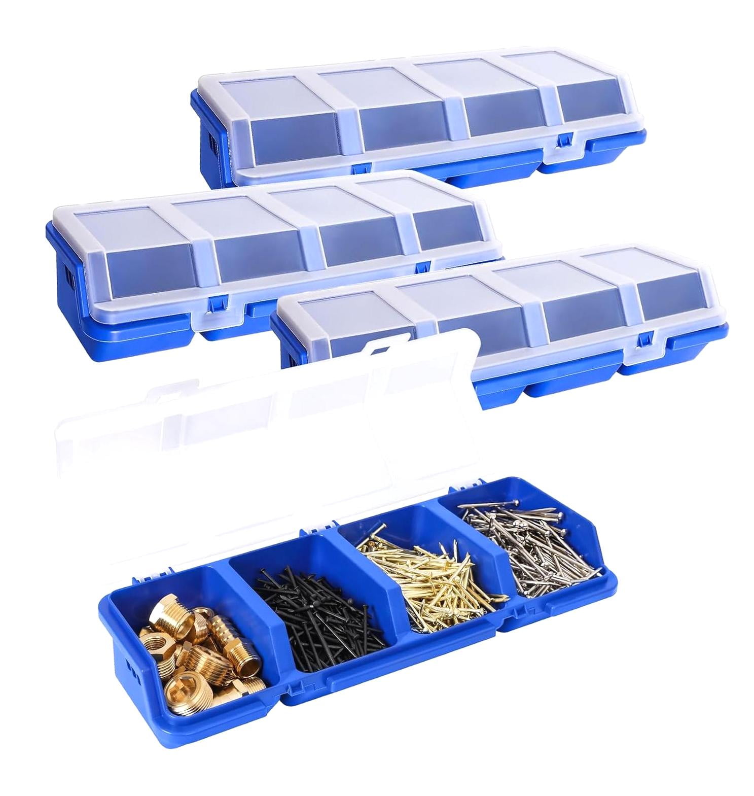 Highcool 4 Pcs Screw Organizers, Staable Bins with Lids Plast Hardware ...