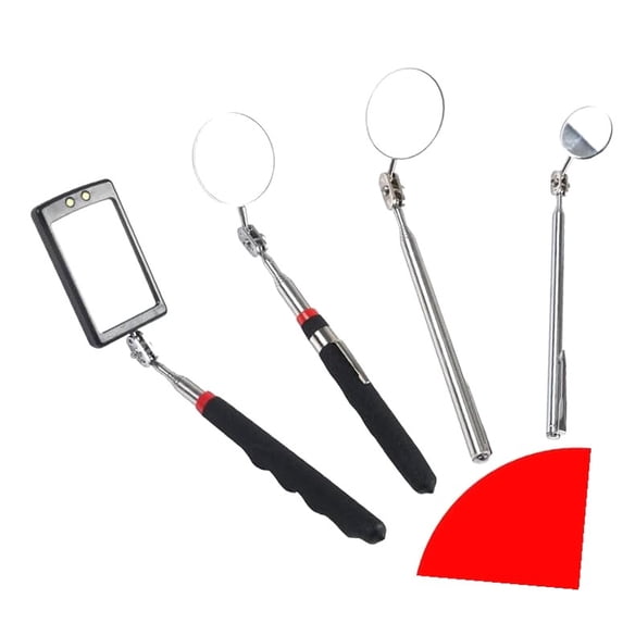 Highcool 4 Pcs Telescopic Inspection Mirror, Long Handle Extendable to ...