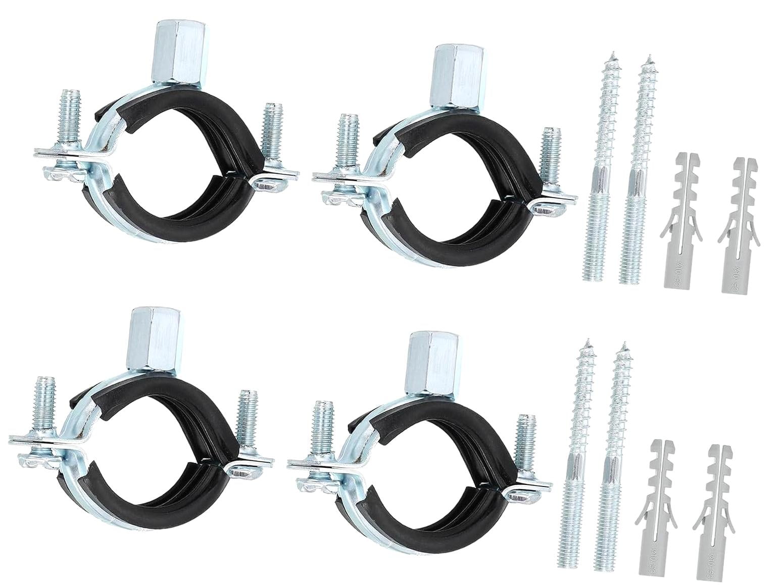 Highcool 4-Piece Adjustable Pipe Bracket Clamp Set, 1-1/4" (32mm) for ...