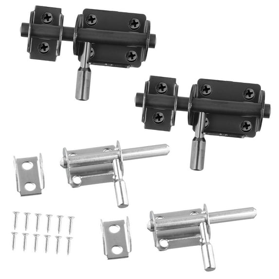 Highcool 4 Piece Slide Barrel Bolt Set, Compact Sliding Door Locks, for ...