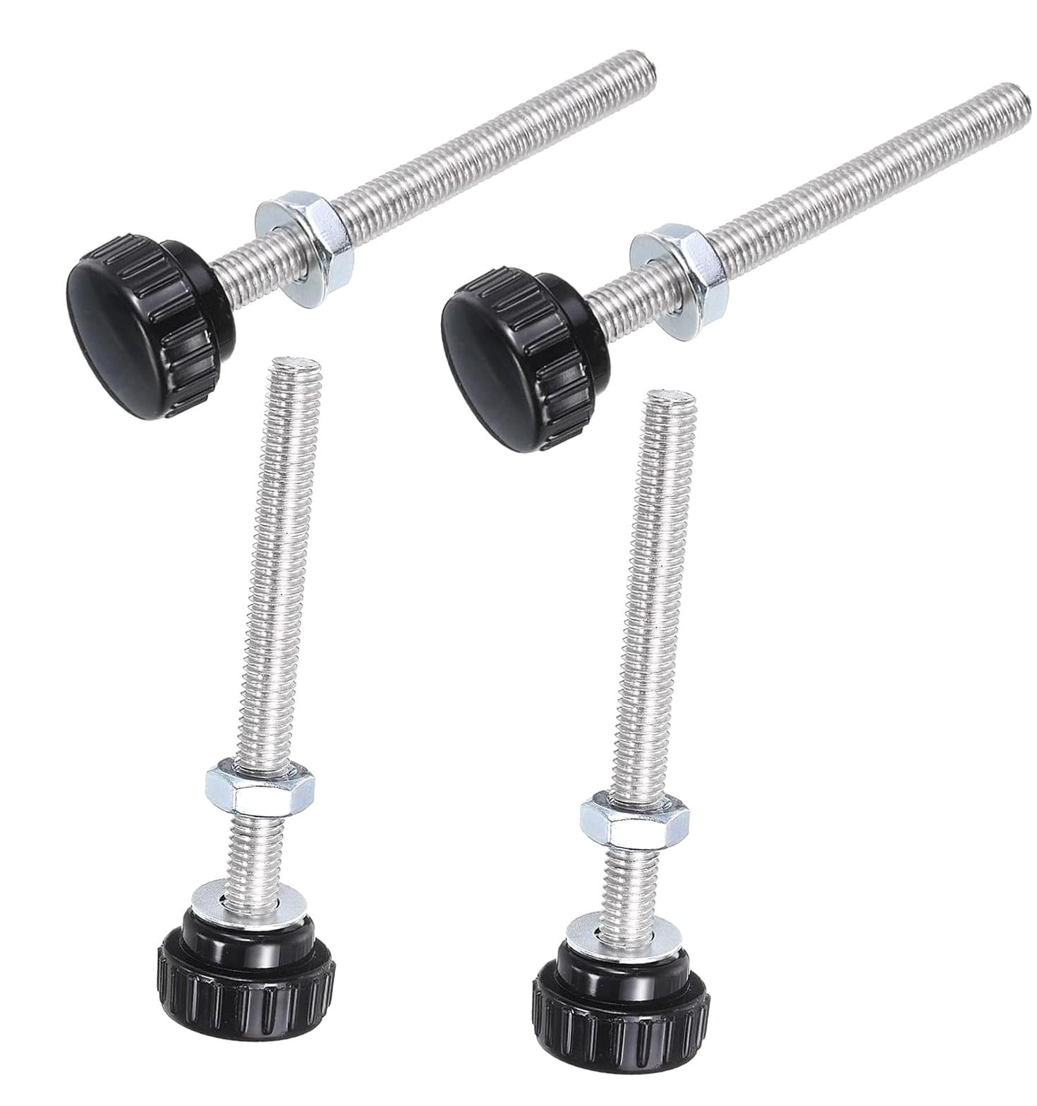 Highcool 4 Sets Textured Grip Thumb Screws with Nuts and Washers ...