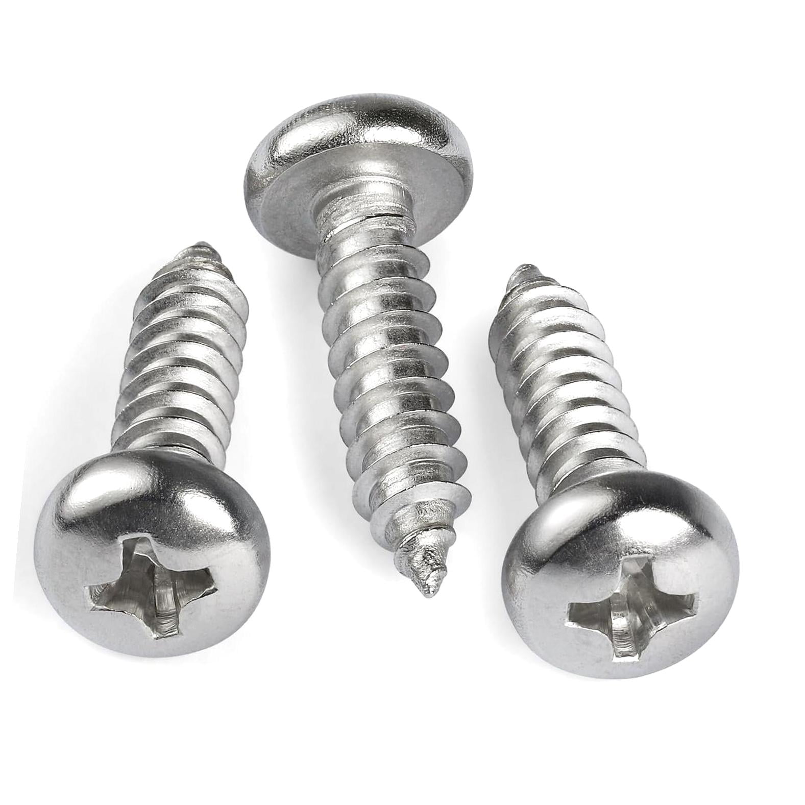 Highcool #4 x 3/4 Inch Pan Wood Screws, Drive, Stainless Steel 304 (18 ...