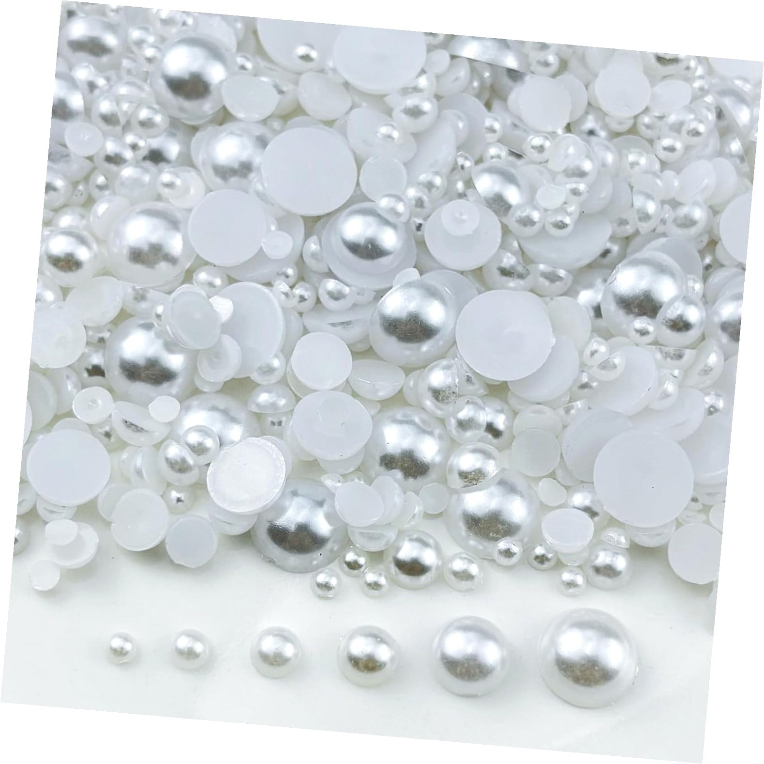 Highcool 4020pcs Half Pearls for Crafts Assorted Size 3mm 4mm 5mm 6mm ...
