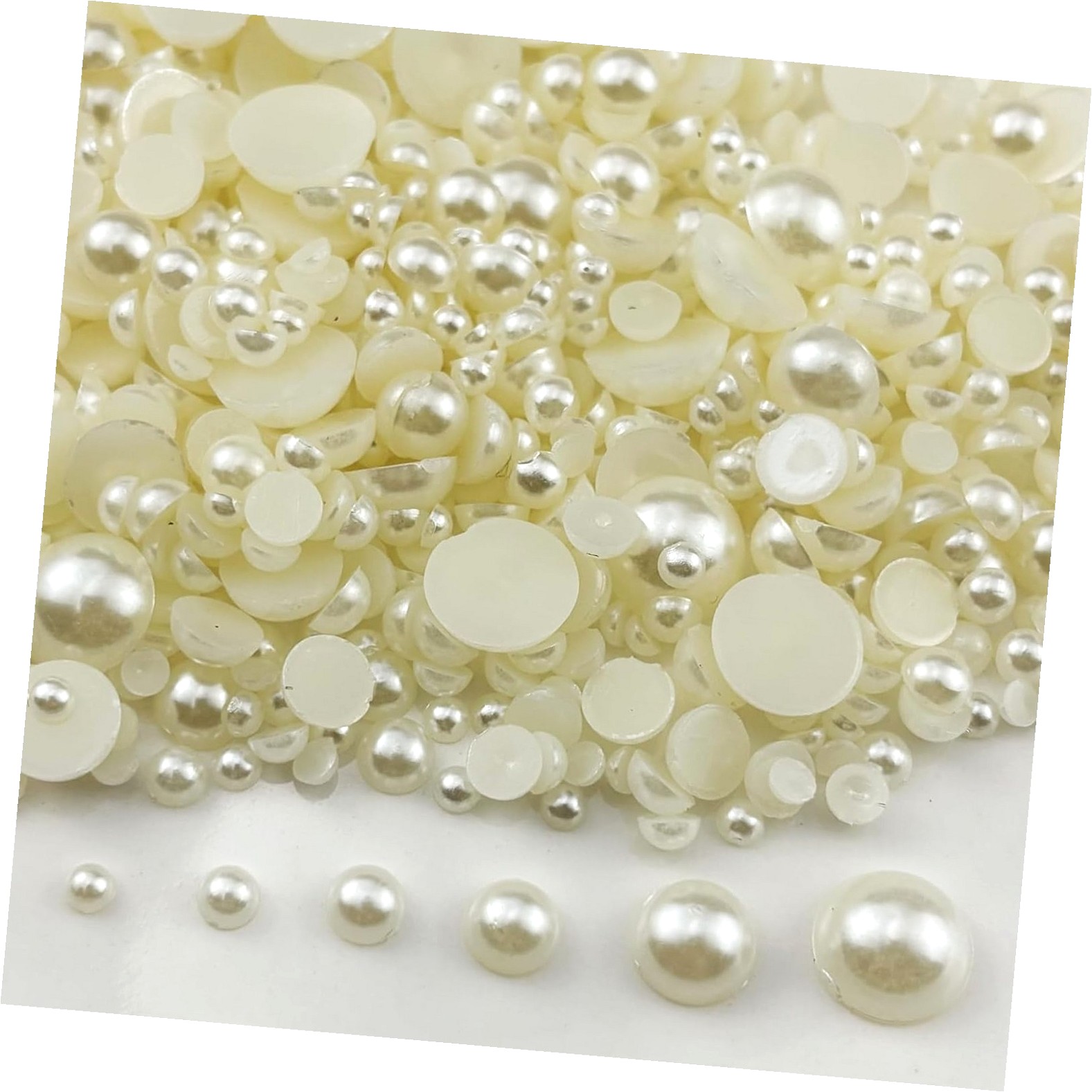 Highcool 4020pcs Half Pearls for Crafts Assorted Size 3mm 4mm 5mm 6mm ...