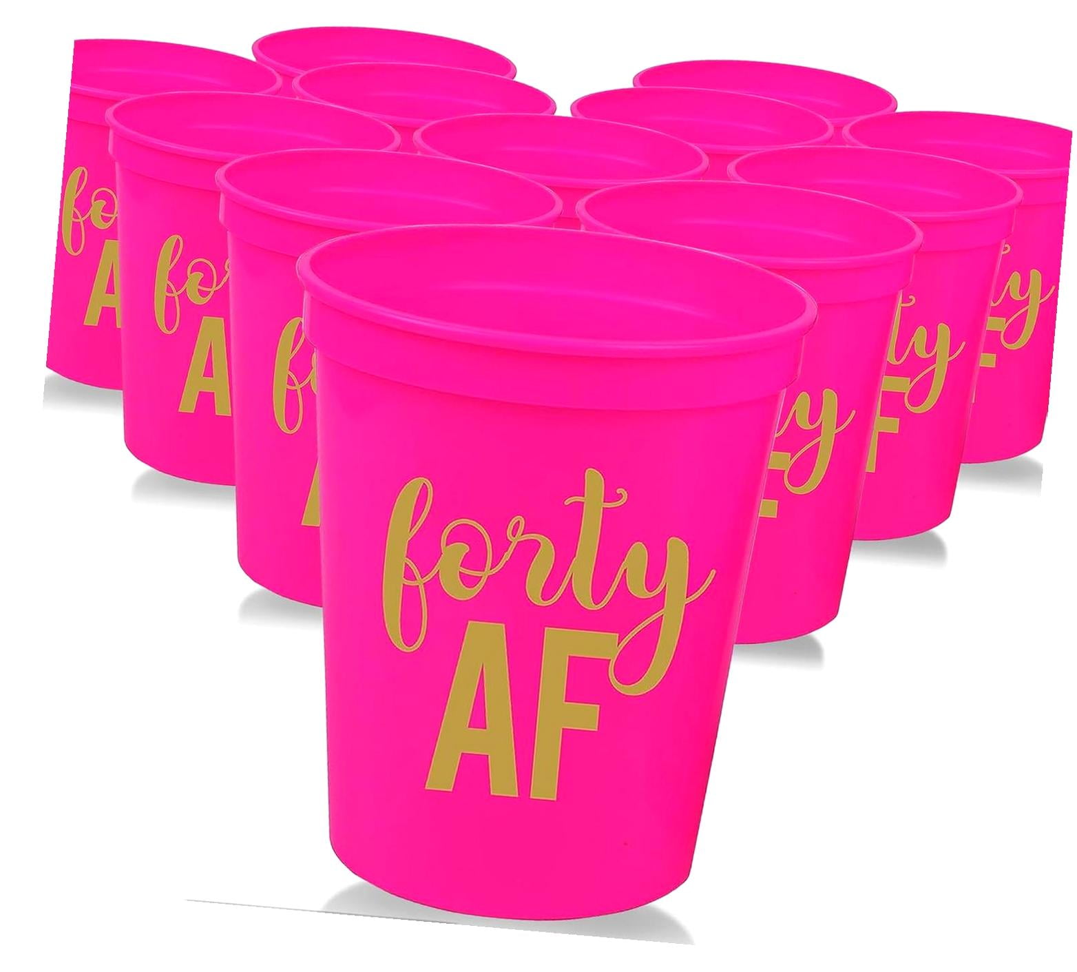 Highcool 40th Birthday Party Cups, Set of 12-16oz Forty AF Cups for 40 ...