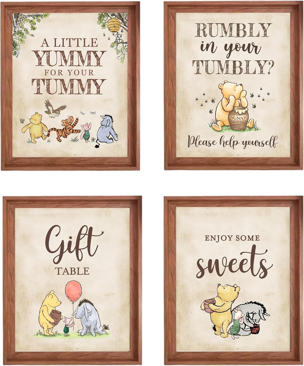 Highcool 4PCS Winnie Table Sign Centerpieces A Little Yummy for Your ...