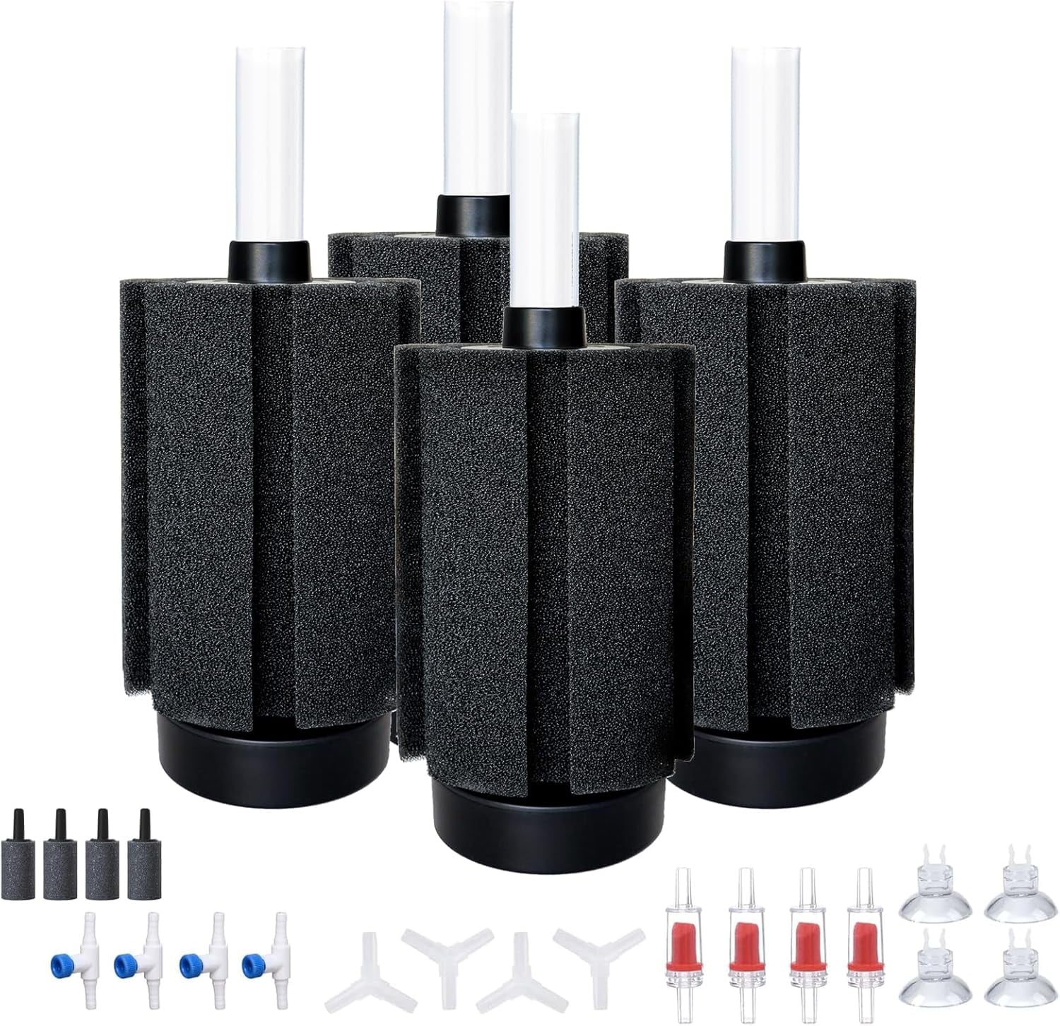 Highcool 4pcs Large Aquarium Sponge lter with Suction Cups, Check ...