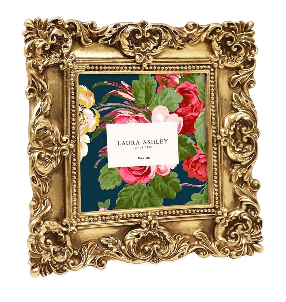 Highcool 4x4 Ornate Textured Handcrafted Resin Photo Frame with Easel ...