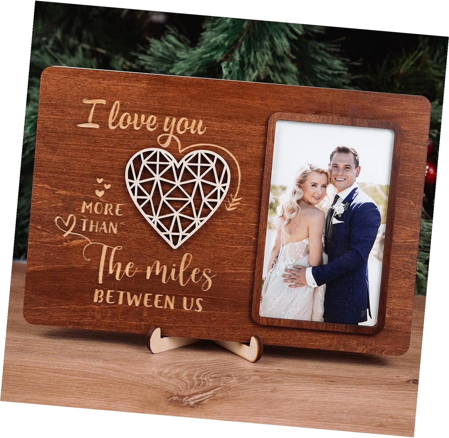 Highcool 4x6 for Couple, Wooden Sentimental Picture Frame with Engraved ...