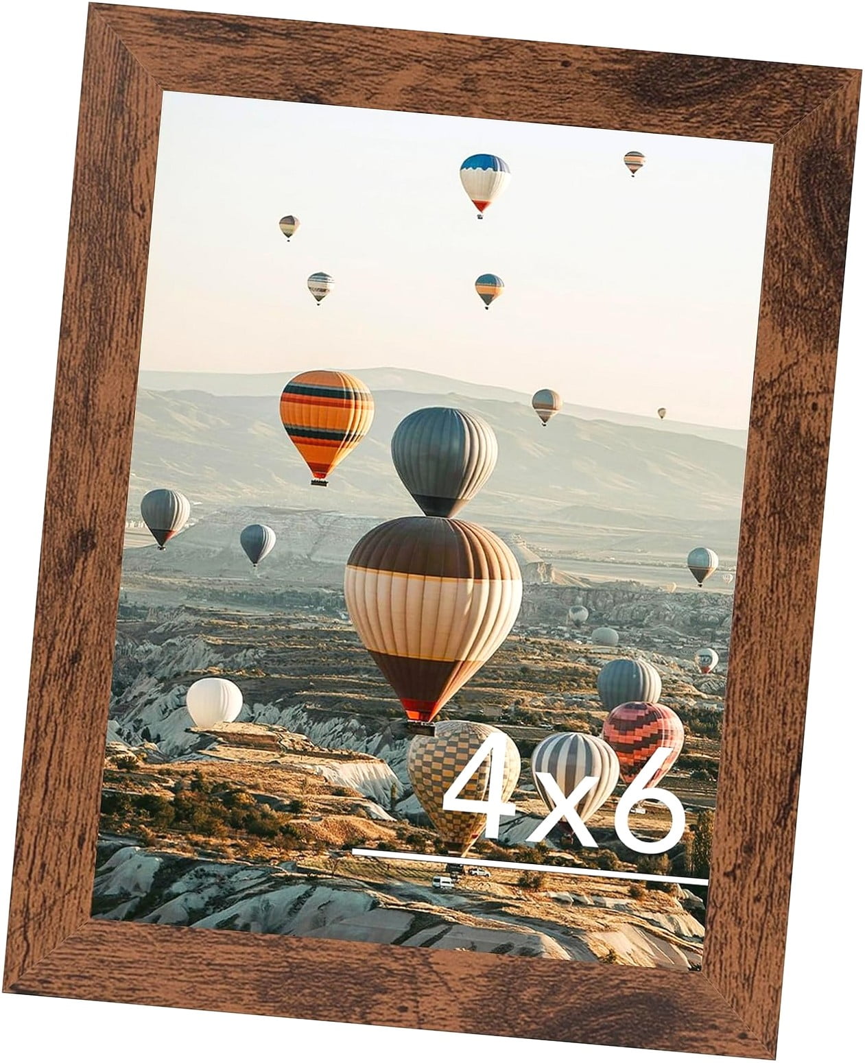 Highcool 4x6 Picture Frame in Deep Brown for Wall or Tabletop Display ...