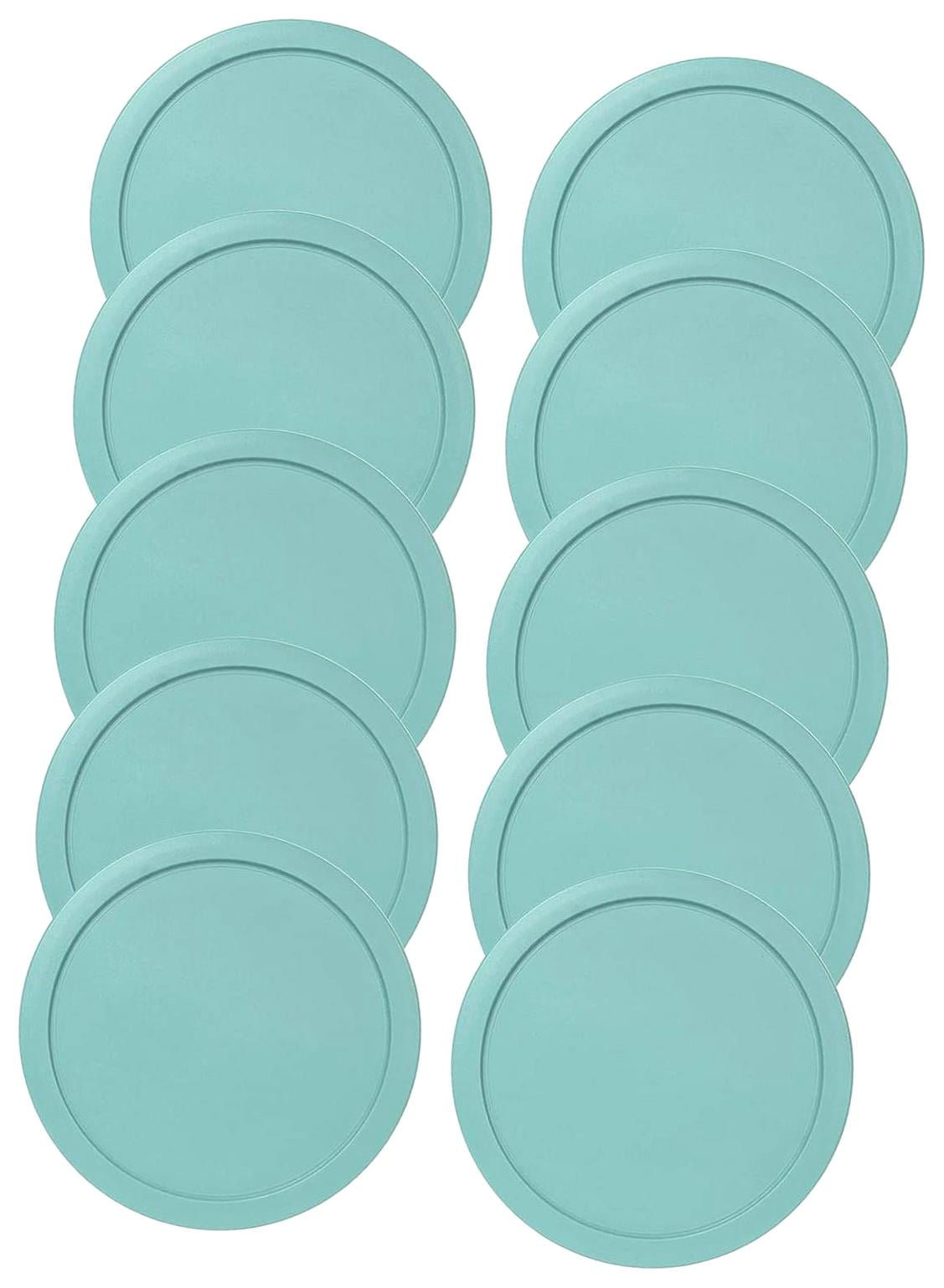 Highcool 5-Inch Plastic Round Covers for 2-Cup Glass Food Storage ...