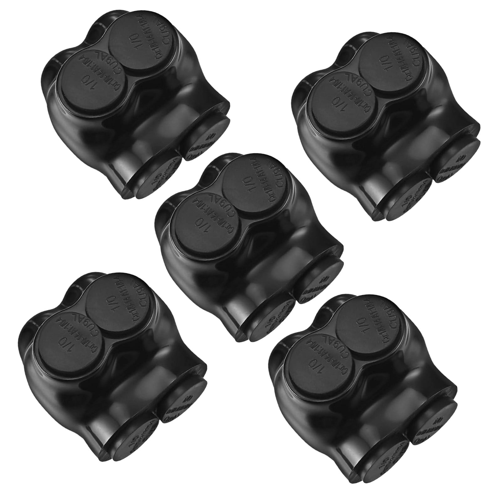 Highcool 5 Pcs Insulated Multi Cable Connectors 2 Single Entry Splice ...