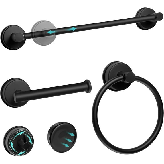 Highcool 5 Piece , 12-21 Inches Racks, Robe Toilet Paper Holder for ...