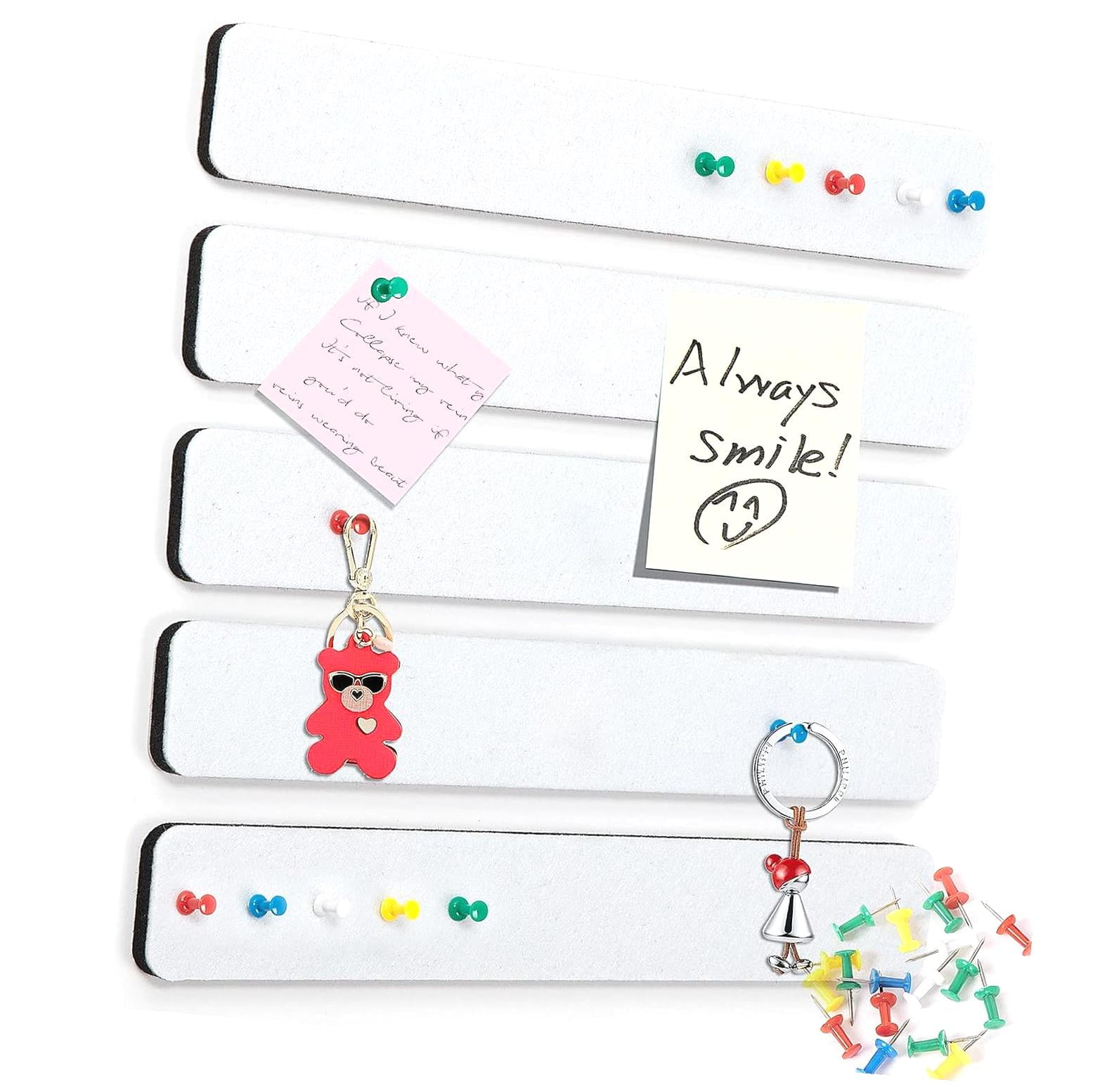 Highcool 5-Piece Felt Pin Board Strips Set for Wall Decoration in ...
