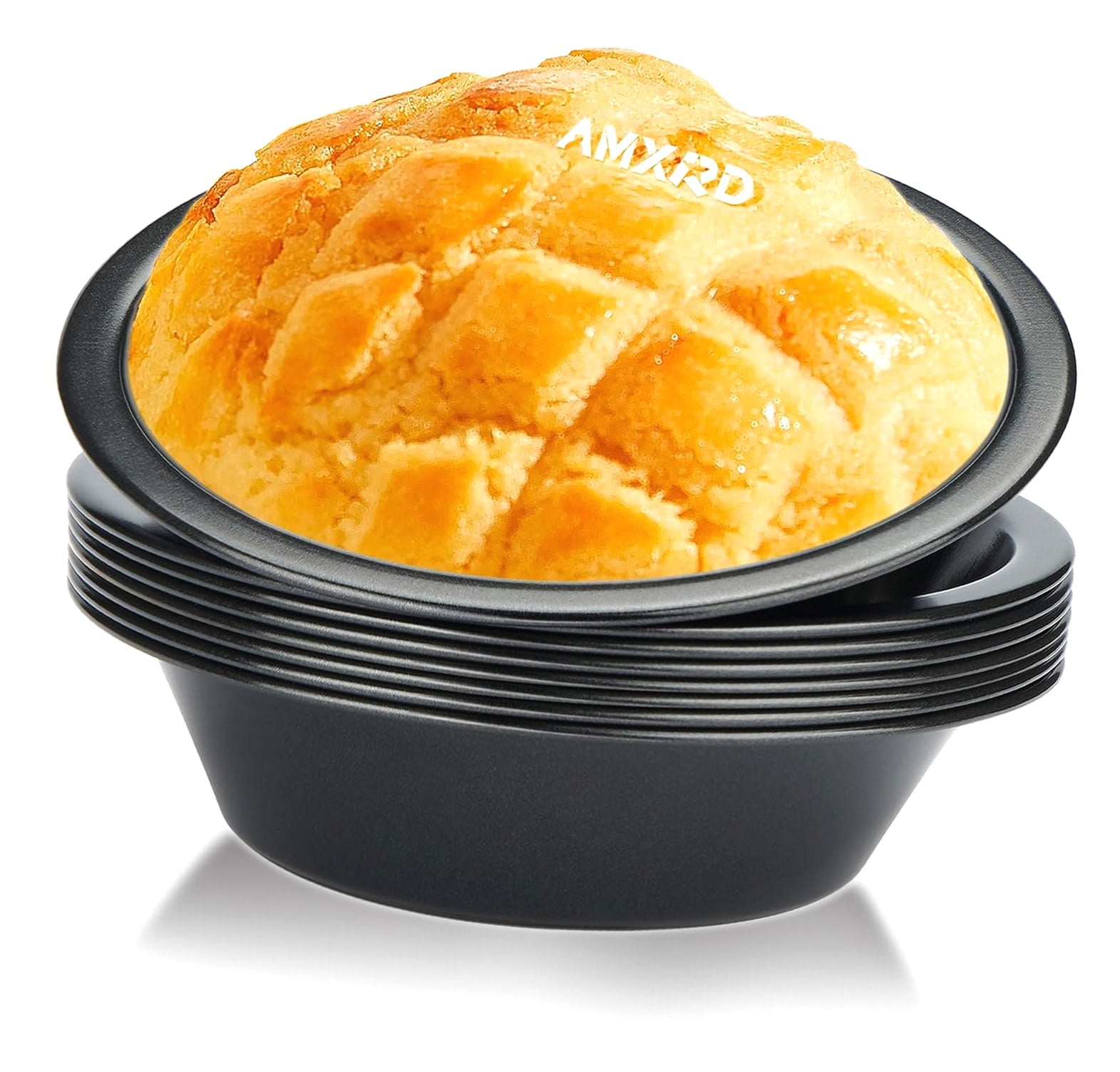 Highcool 5 inch Pie Pans, 8-Piece Small Round Cake Pan, Nonstick Carbon Steel Pie Tins for Oven ...