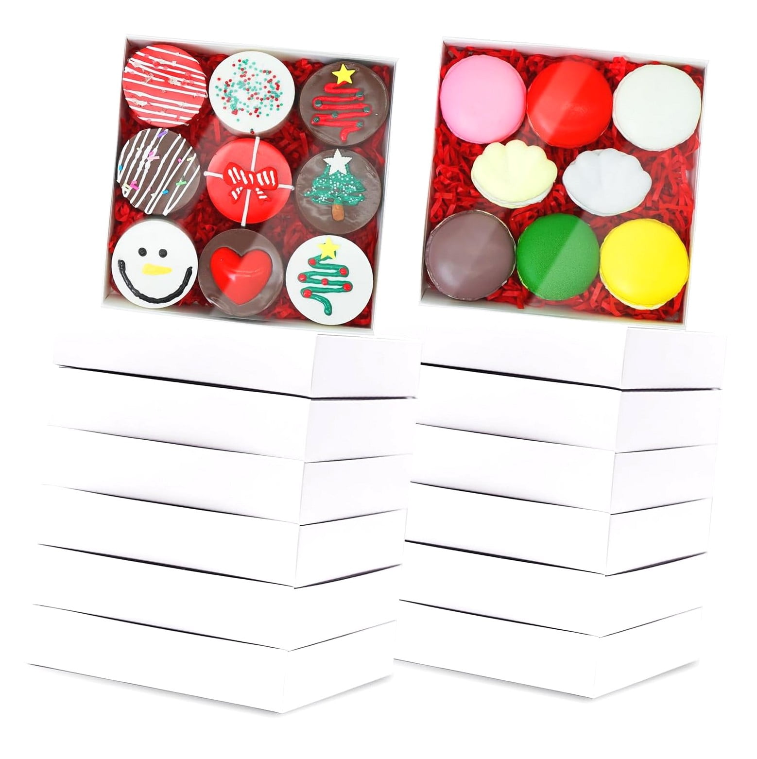 Highcool 50 Pack 6x6x1. Inch Cookies Boxes with Full Clear Window ...