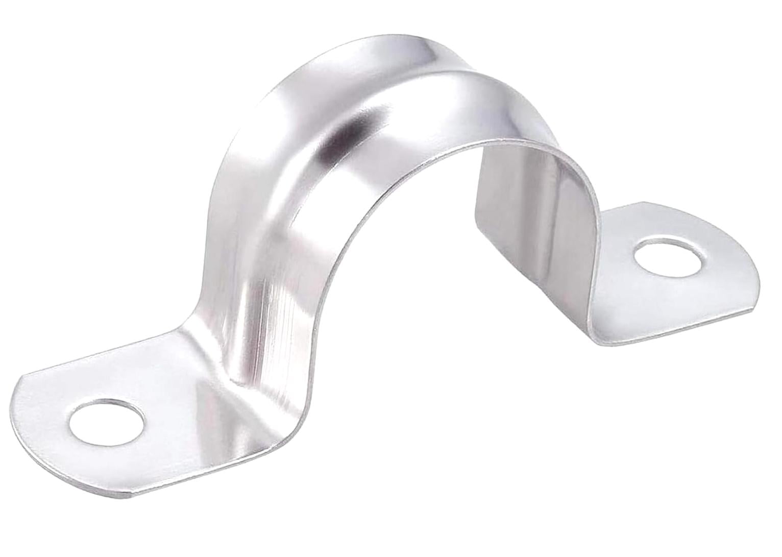 Highcool 50-Piece 3-Inch 75mm U-Bracket Pipe Clamp Set, Two-Hole Strap ...