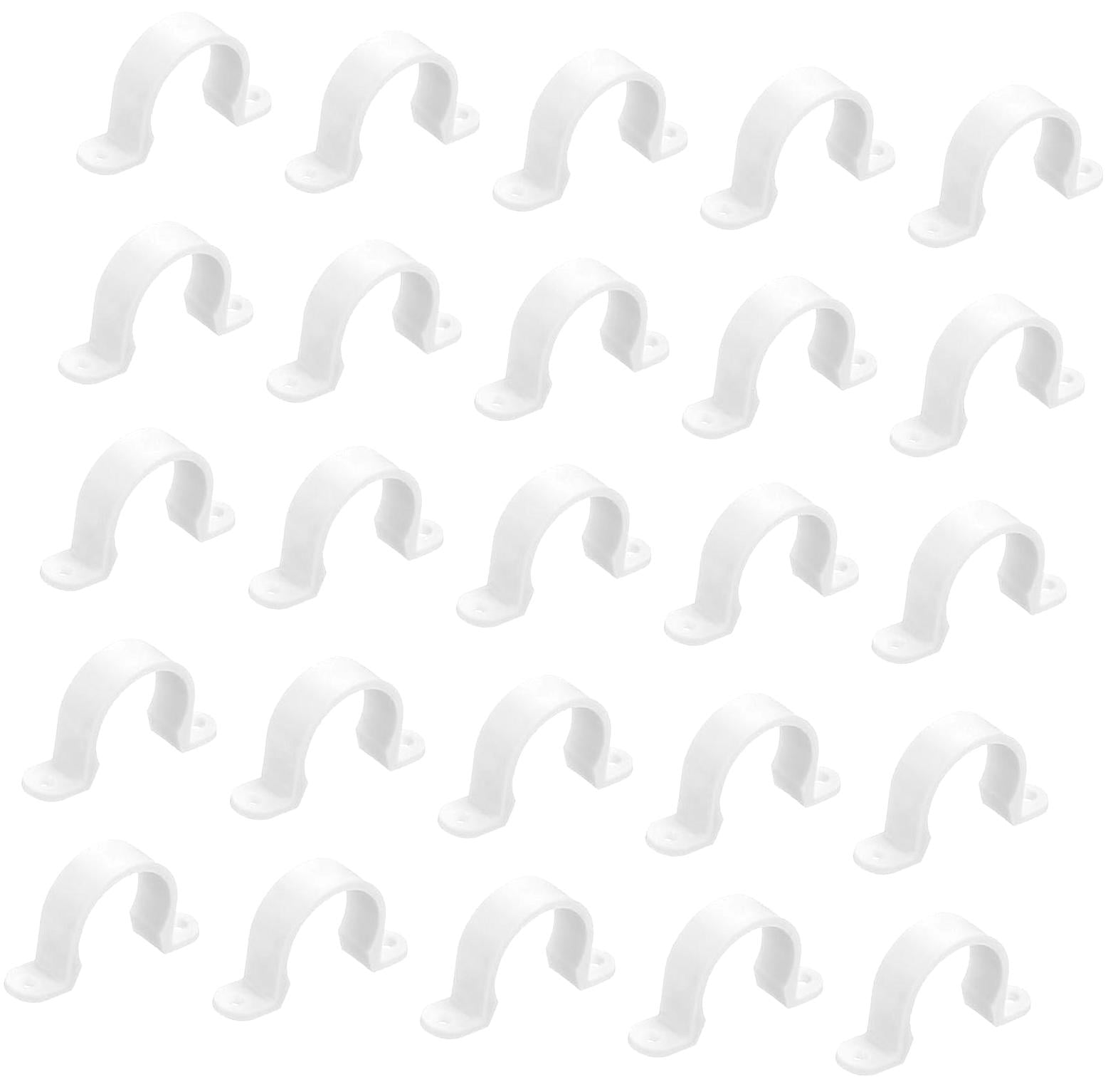 Highcool 50Pcs PVC Pipe Straps, 32mm(1-1/4") Plastic Conduit Strap 2 ...