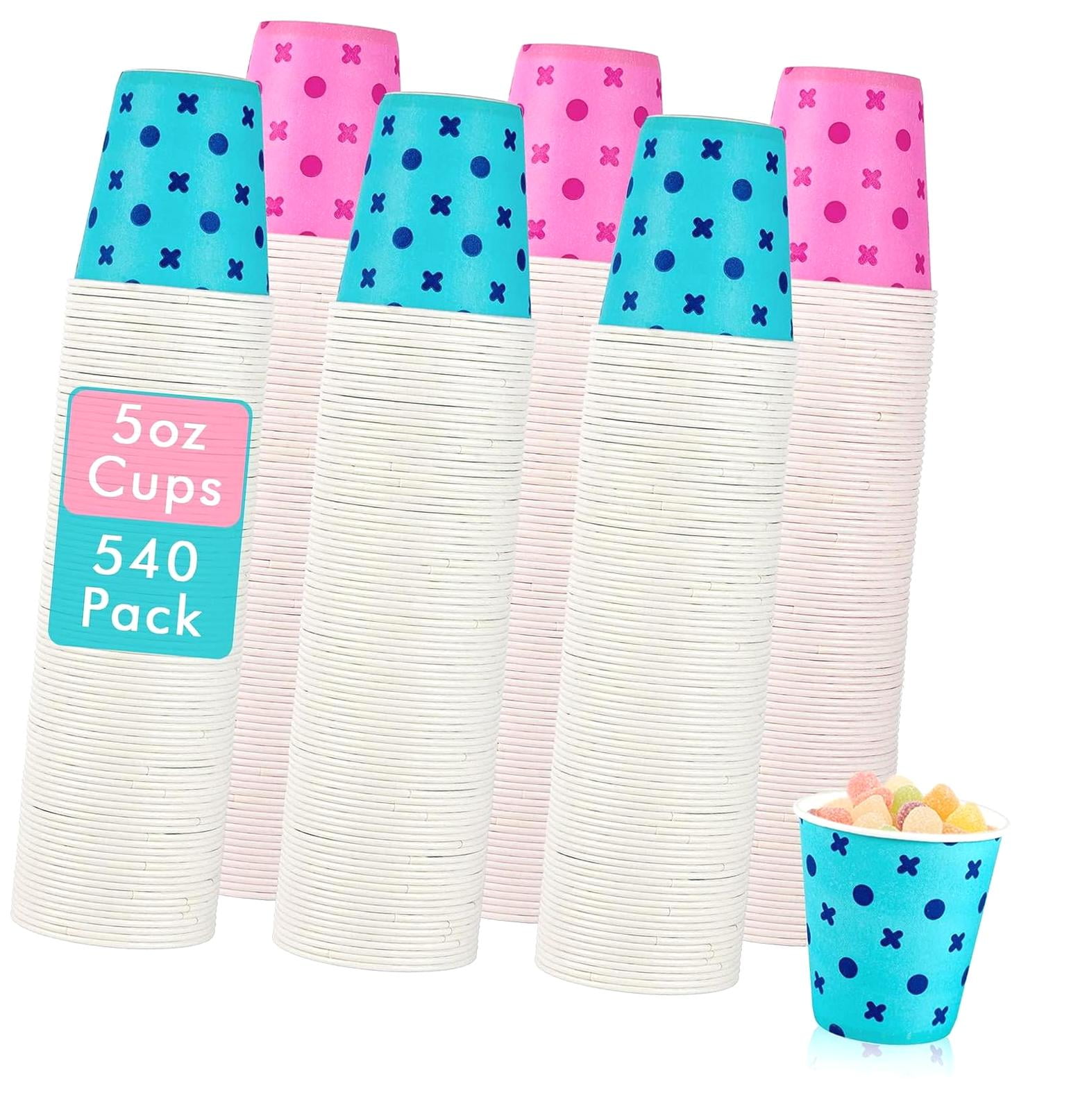 Highcool 540 Count 5 Ounce Paper Cups, Including Blue Snack Containers ...