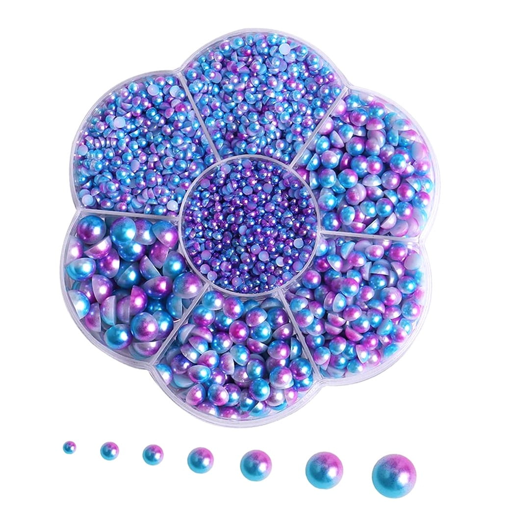 Highcool 5800 Pieces Half Pearls for Crafts, Flatback for Artwork ...
