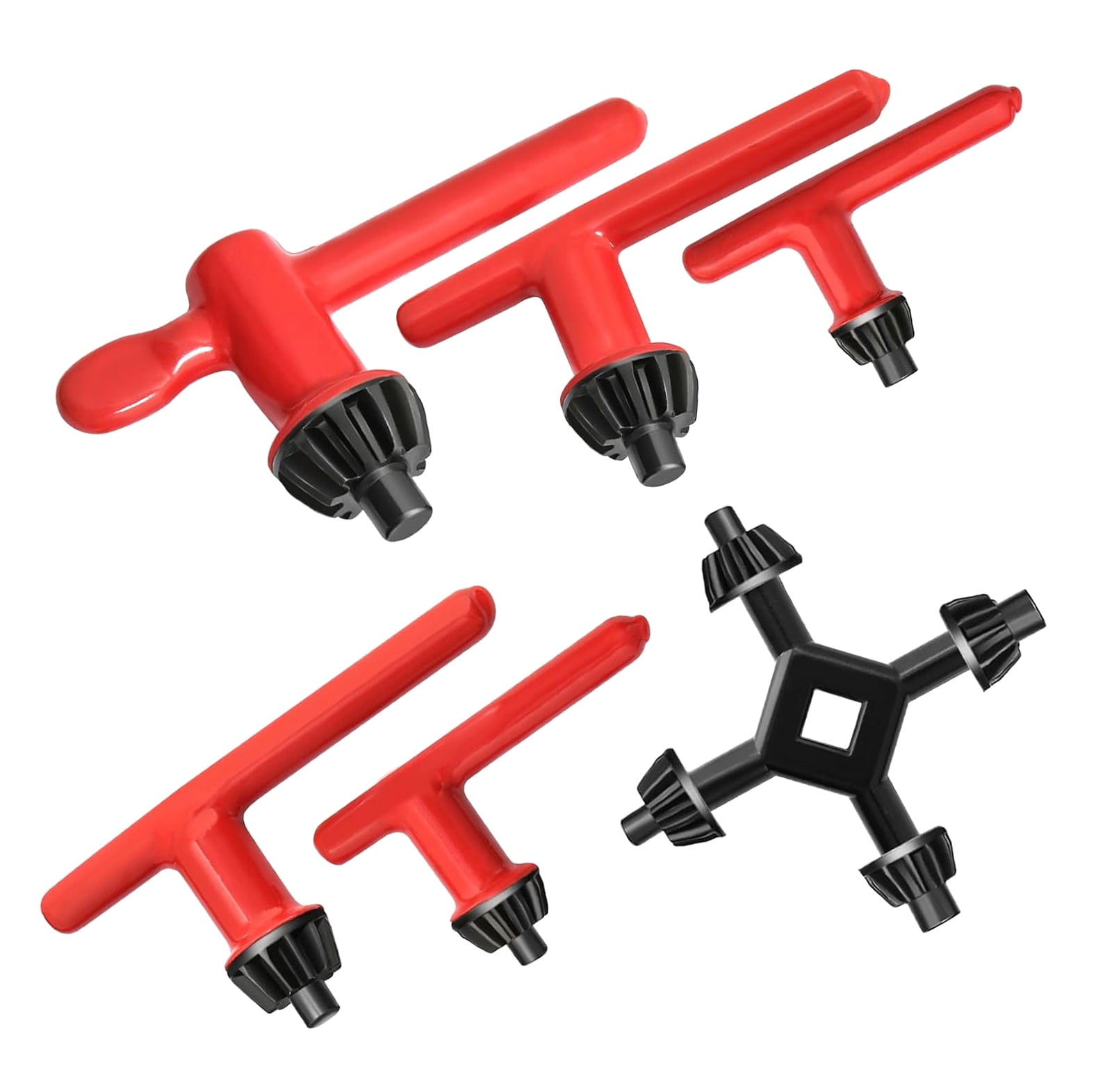 Highcool 5Pcs Drill Press Chuck Key and 4 Way Key, 3/4" 5/8" 1/2" 3/8 ...