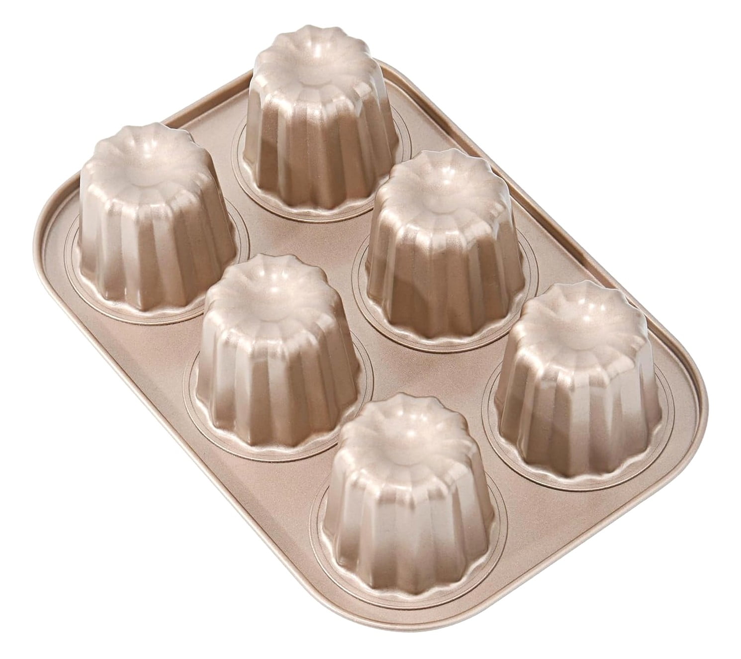 Highcool 6-Cavity Canele , Non-Stick Carbon Steel Baking Cake Pan ...