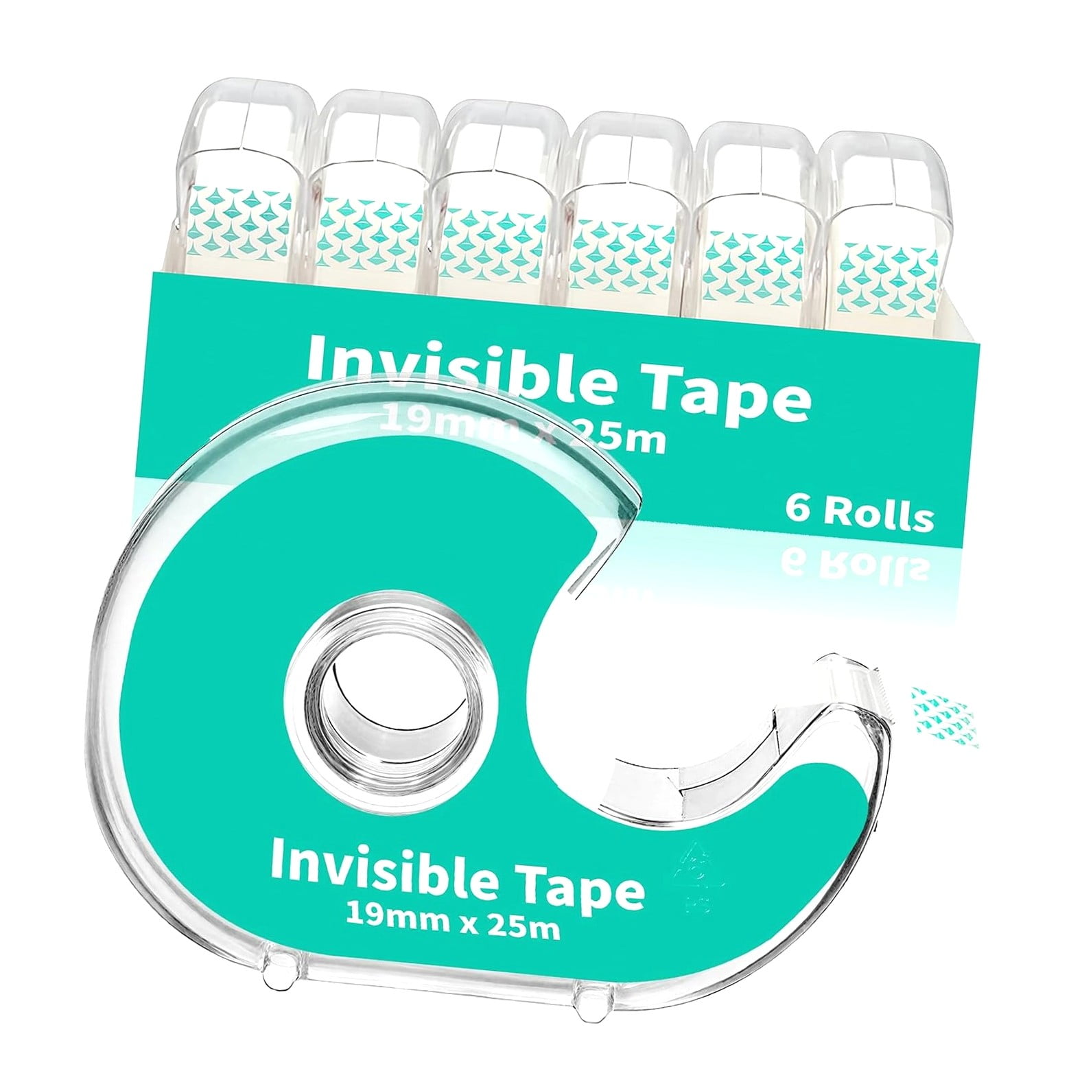 Highcool 6 Clear Tape, Refillable Dispenser with Tapes, 3/4 Inch 1000 ...